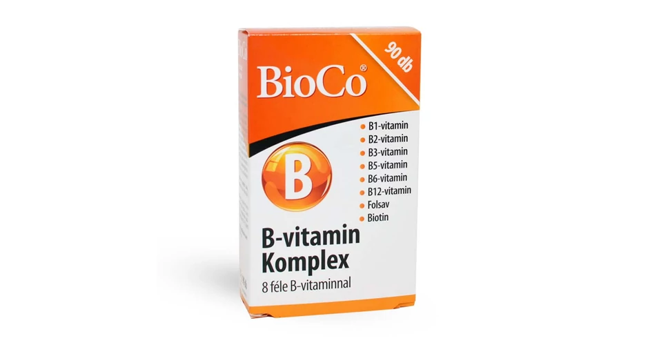 BioCo B-vitamin Komplex tabletta 90db I 8-féle B-vitamint tartalmaz