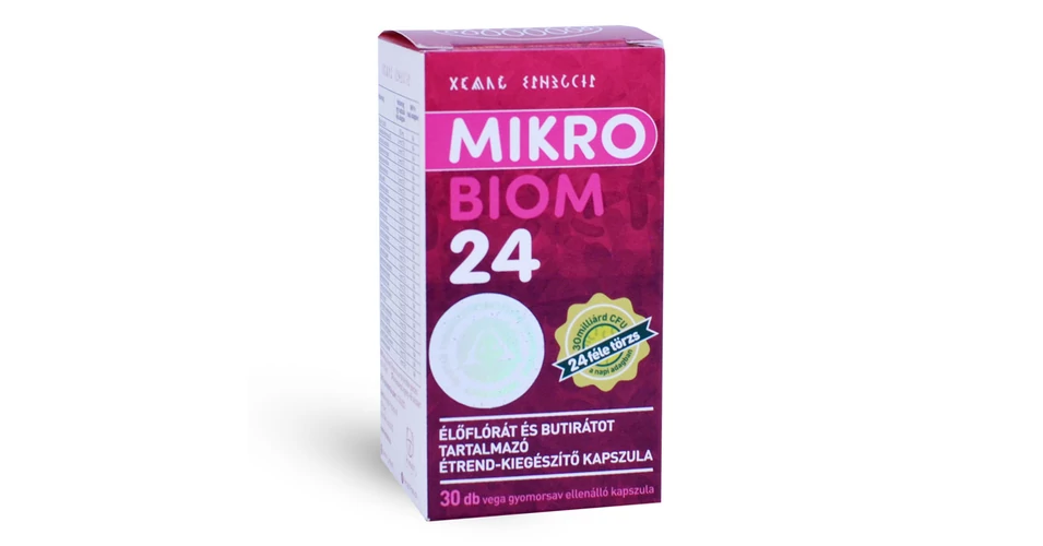 MikroBiom 24 kapszula I Egészséges bélflóra, 24 baktériumtörzzsel