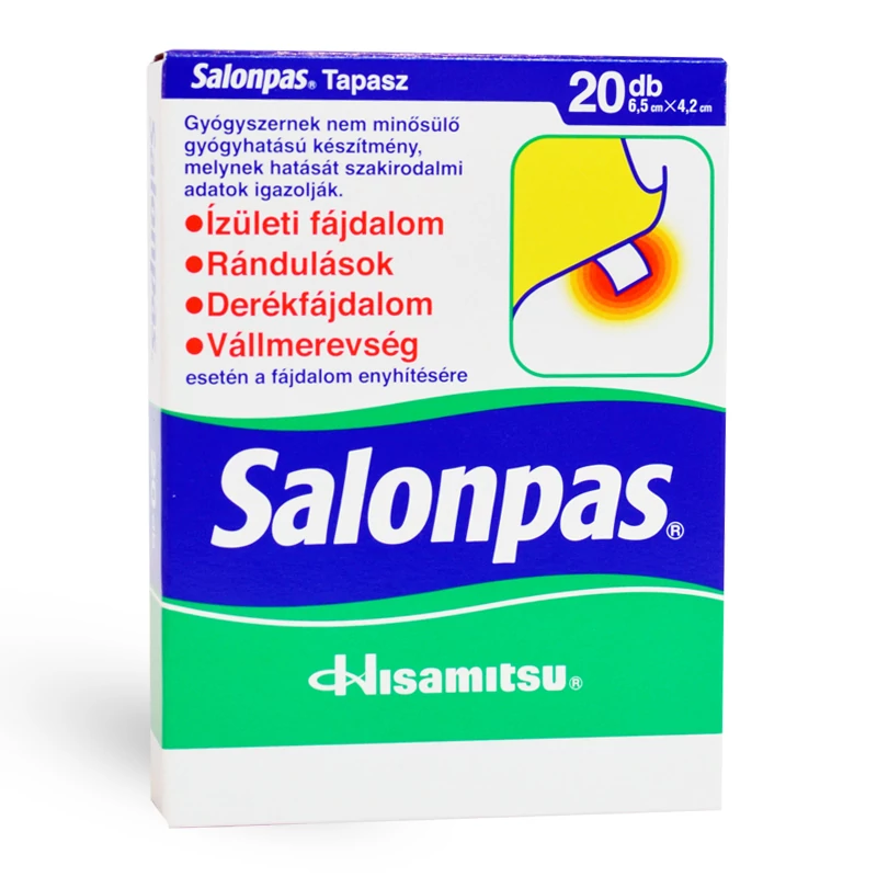 Salonpas tapasz 20 db I Fájdalom enyhítésére szolgáló tapasz